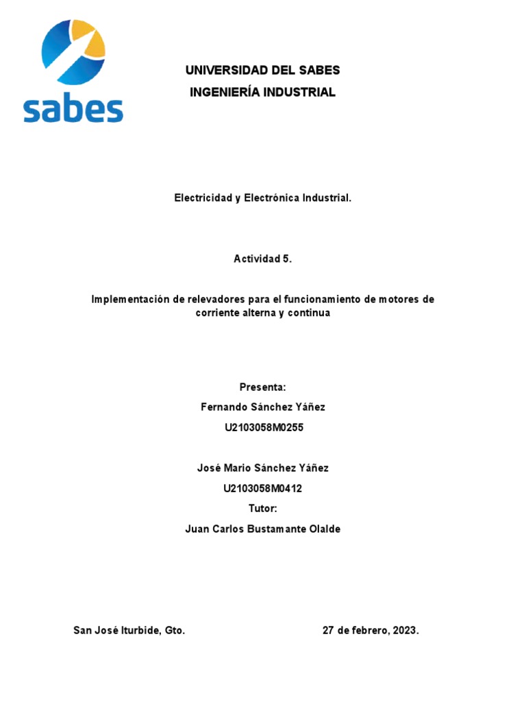 Act5 MotoresAlternaYContinua | PDF