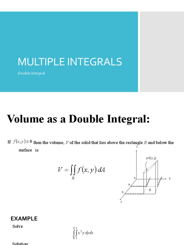 Chap 3 - 1 Double Integral | PDF | Integral | Mathematical Concepts