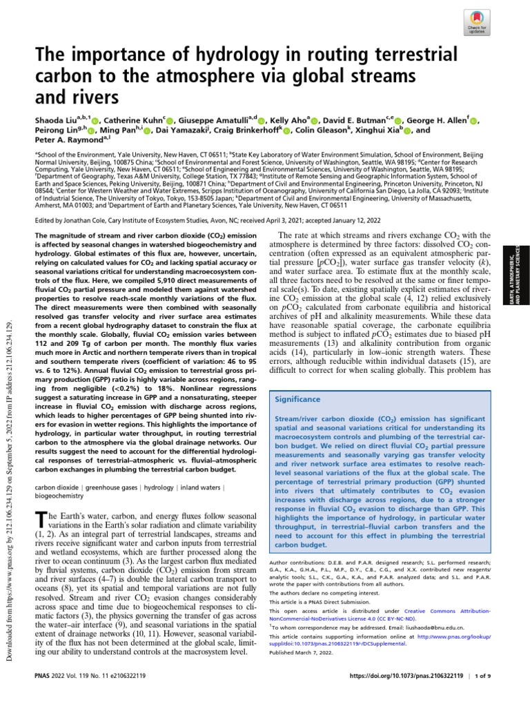 Liu Et Al. 2022 - The Importance of Hydrology in Routing Terrestrial ...