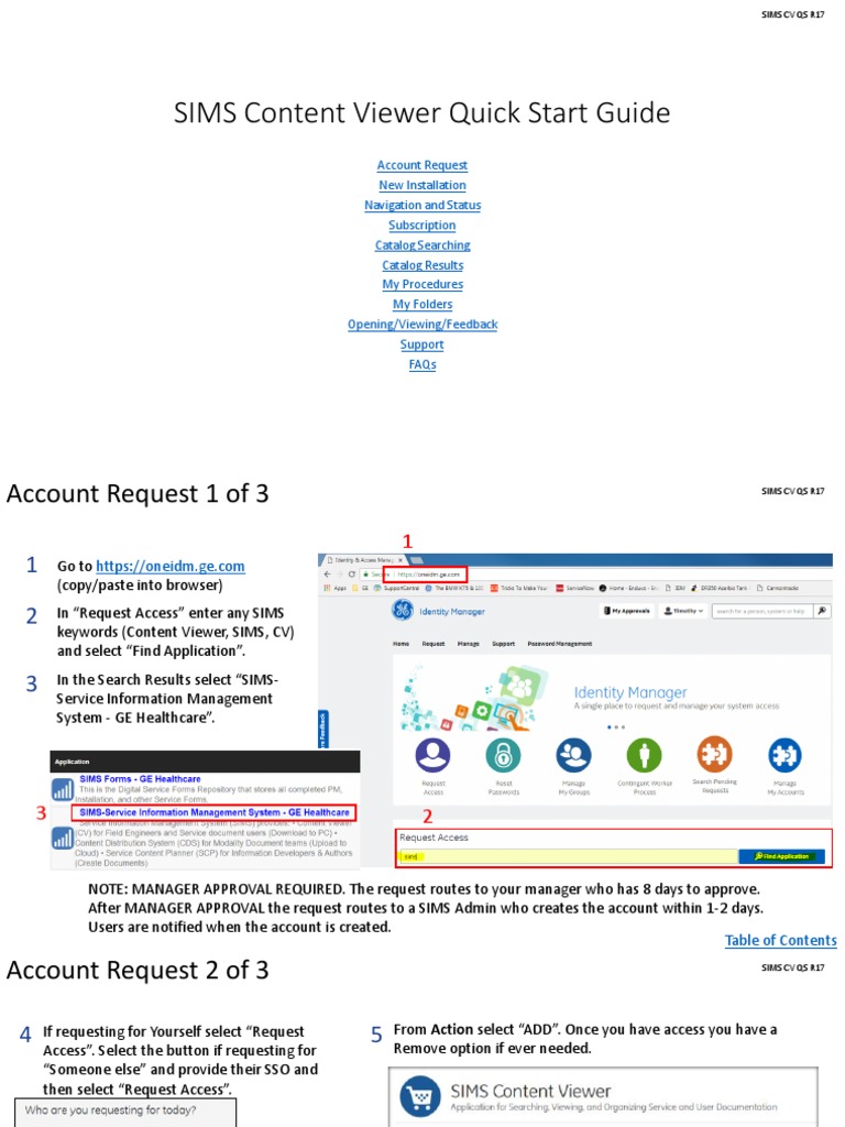 SIMS Content - Viewer-Quick - Start-R17 | PDF | Icon (Computing) | Computing