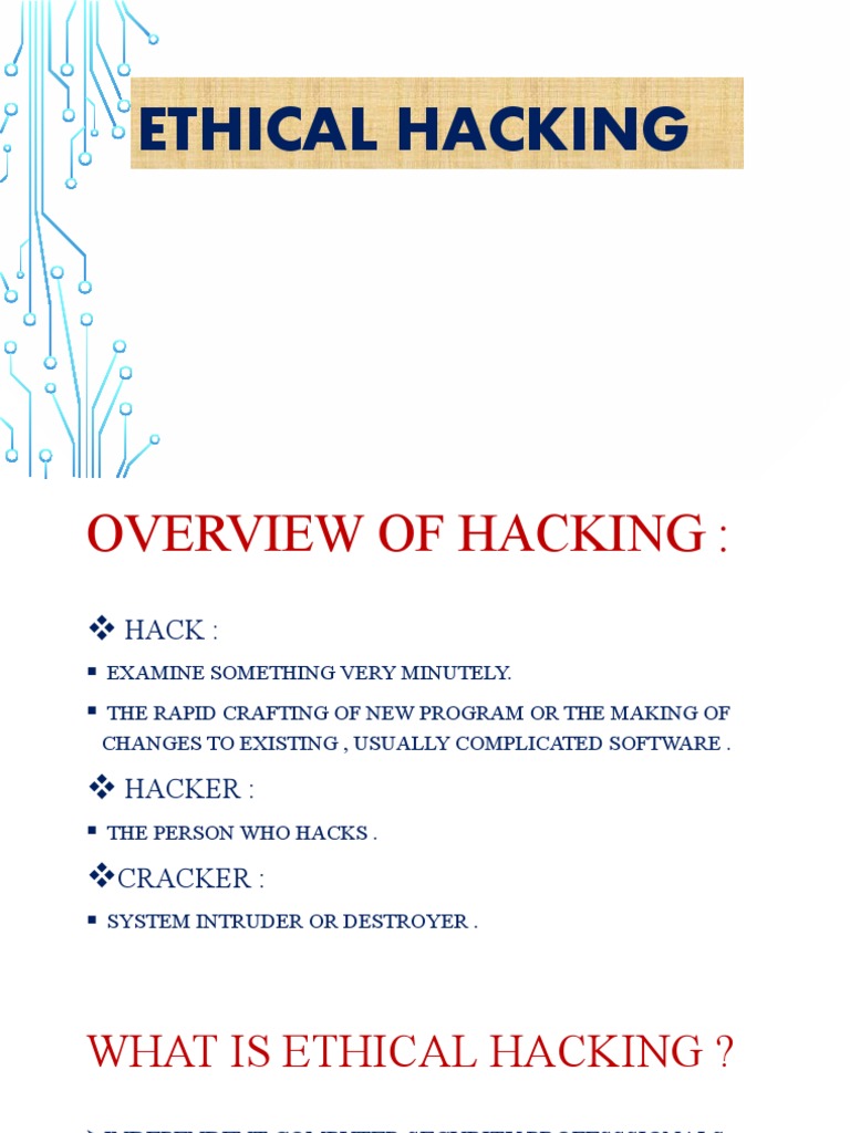 Ethical Hacking Lecture | PDF | Security Hacker | White Hat (Computer Security)