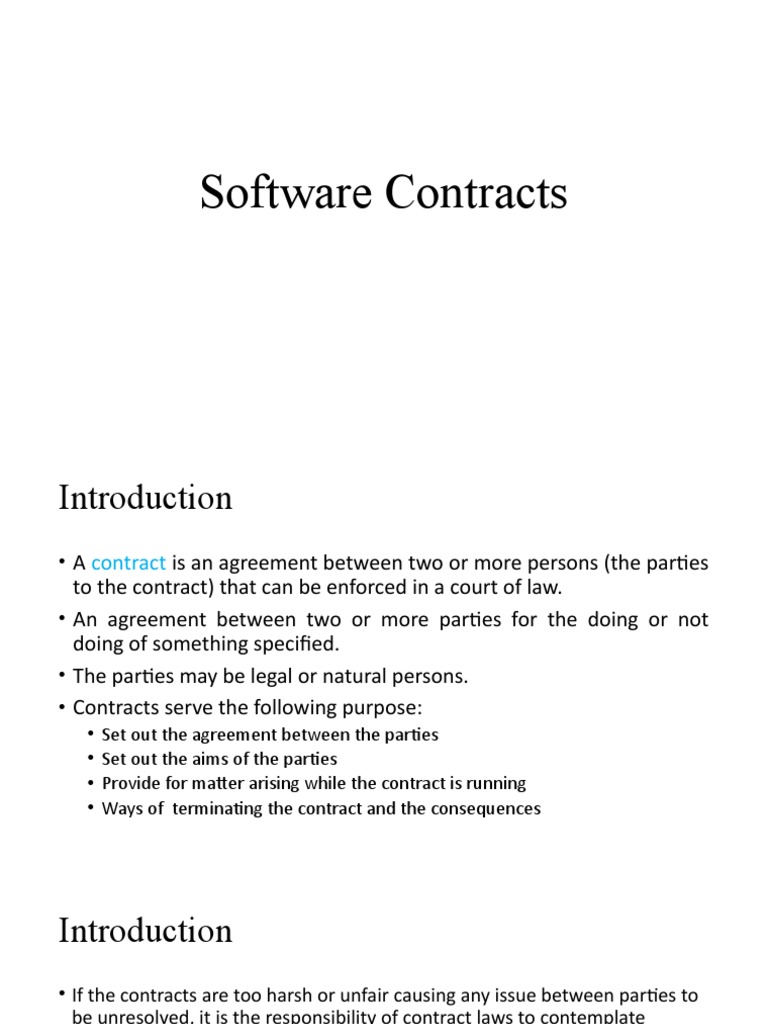 Software Contracts | Download Free PDF | License | Contractual Term