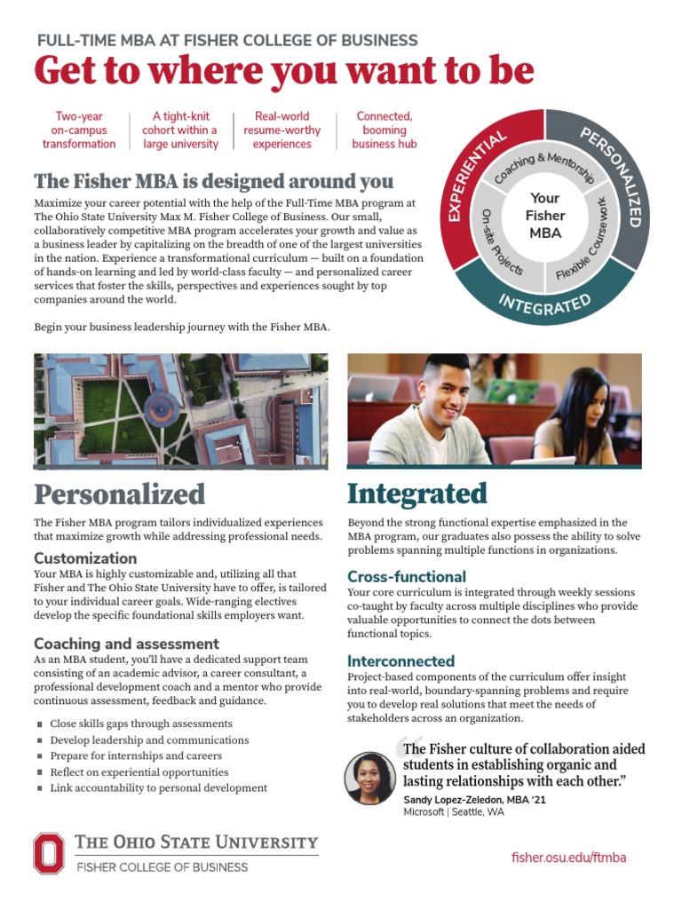 Fisher Full-Time MBA Program Overview | PDF | Master Of Business ...