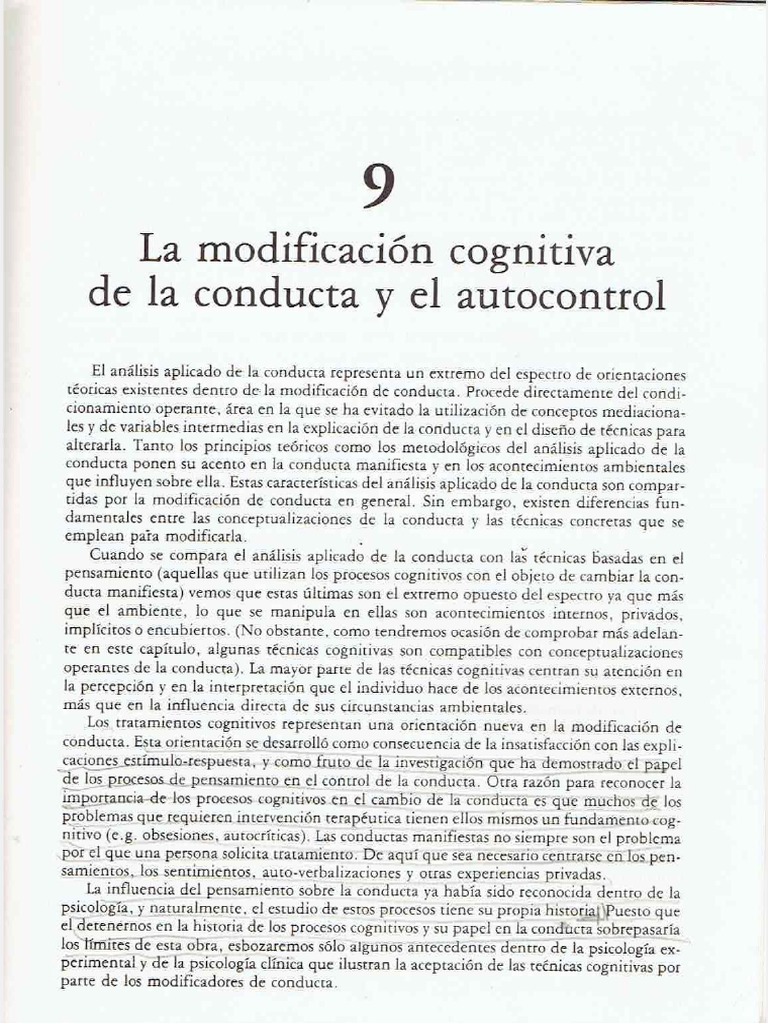 4.kazdin, A. (1983) Historia de La Modificacion de Conducta Bilbao Desclee de Brouwer. Cap. 9 ...