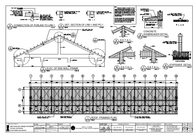 Connection of Purlins To Lrb-1 Det. Section of Lrb-1 and Pc-1 | PDF ...