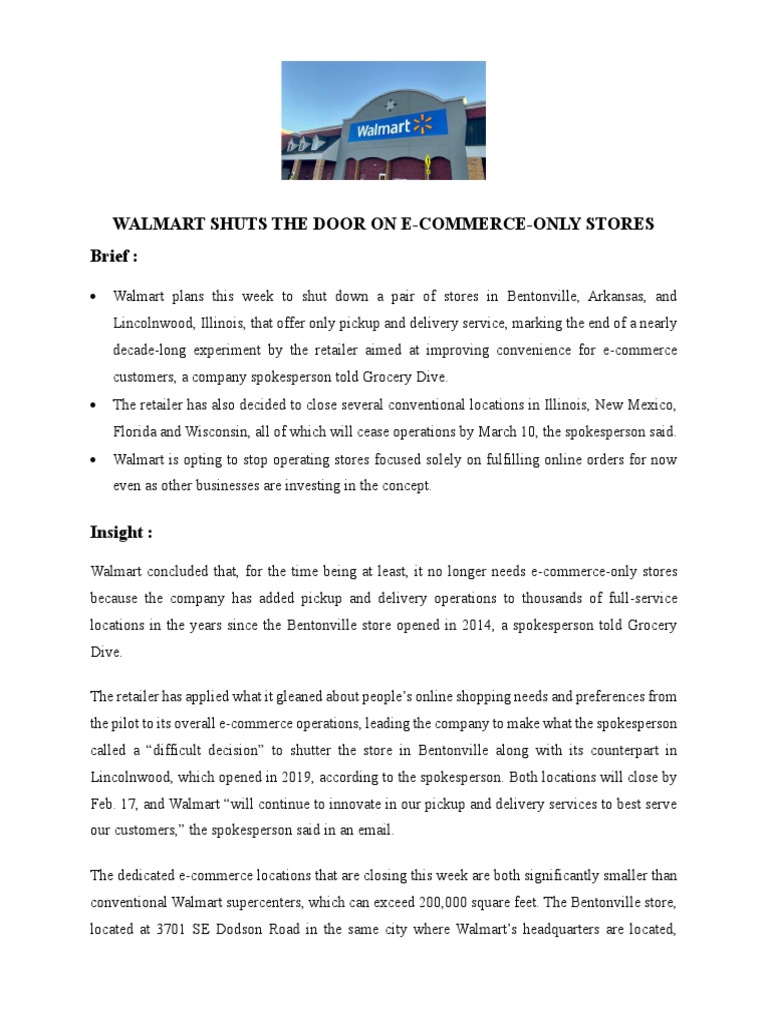 Om PDF | PDF | Walmart | Retail