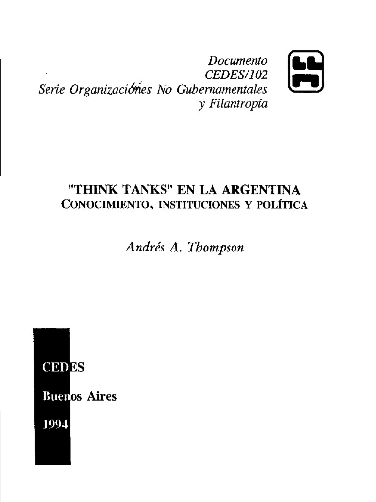 Thompson Andres, Think Tanks | PDF