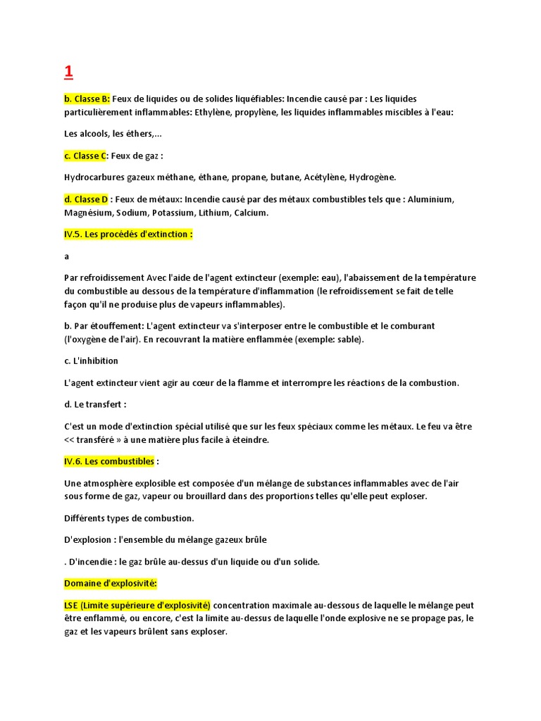 Triangle du feu et méthodes d'extinction | PDF | La combustion ...