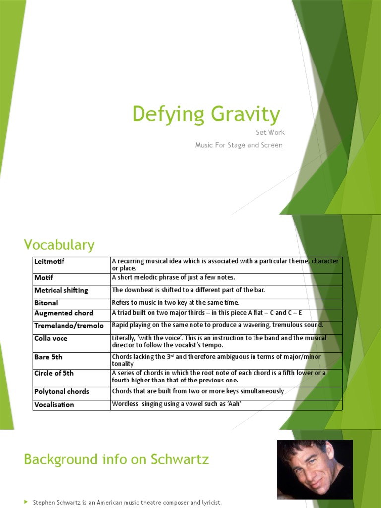 Defying Gravity: Musical Analysis | PDF | Tempo | Song Structure