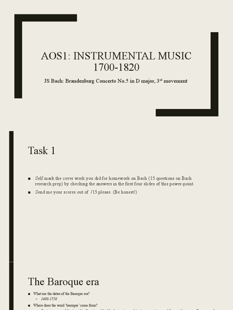 My Bach Powerpoint 1 | PDF | Concerto | Baroque Music