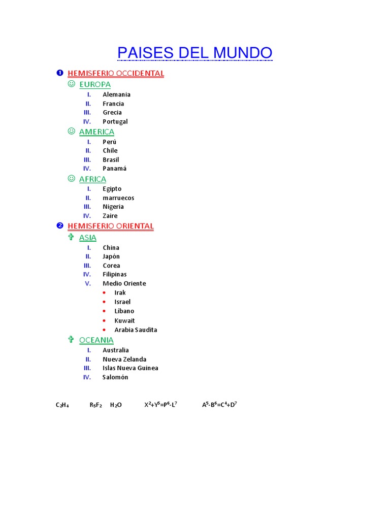 Paises Del Mundo PDF | PDF
