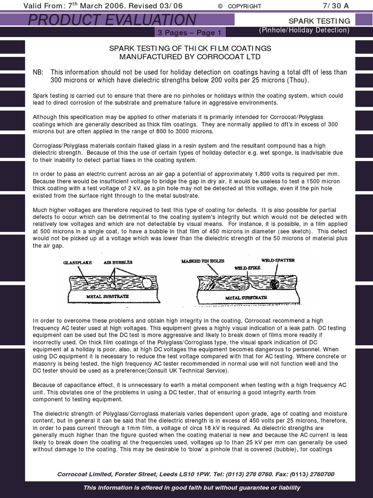 7-30 A-C Spark Testing - MAR 06 | PDF | Alternating Current | High Voltage