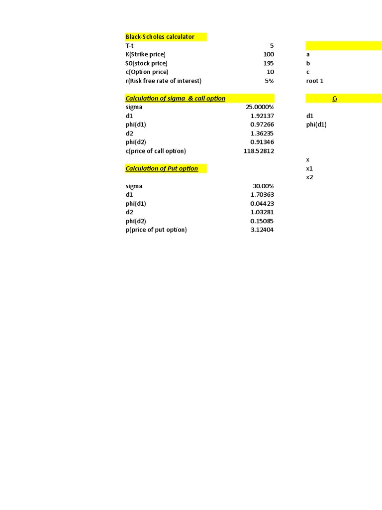 A Guide to Using the Black-Scholes Calculator for Options Pricing with ...