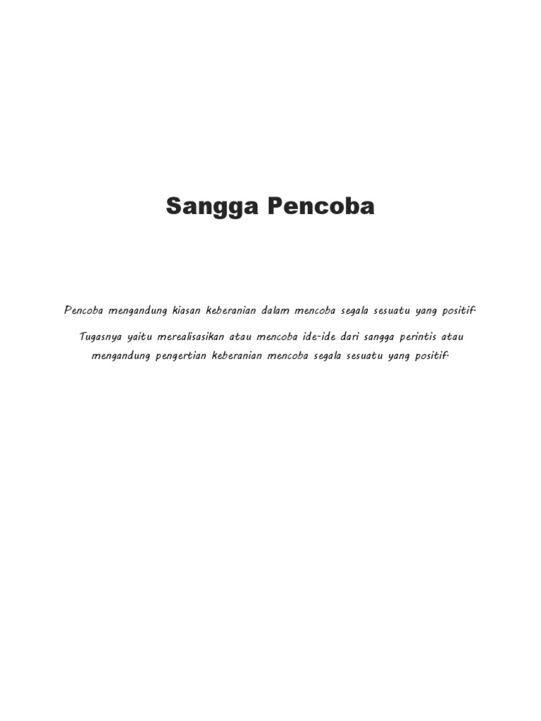 Keberanian Sangga Pencoba | PDF