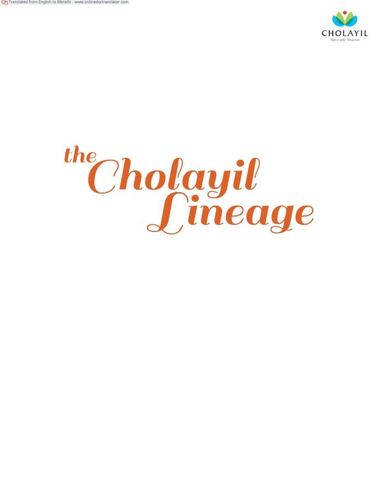 The-Cholayil-Lineage en MR | PDF