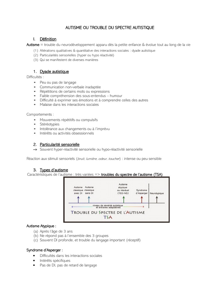 8 - Autisme & TSA | PDF | Trouble du spectre de l'autisme | Trouble du ...