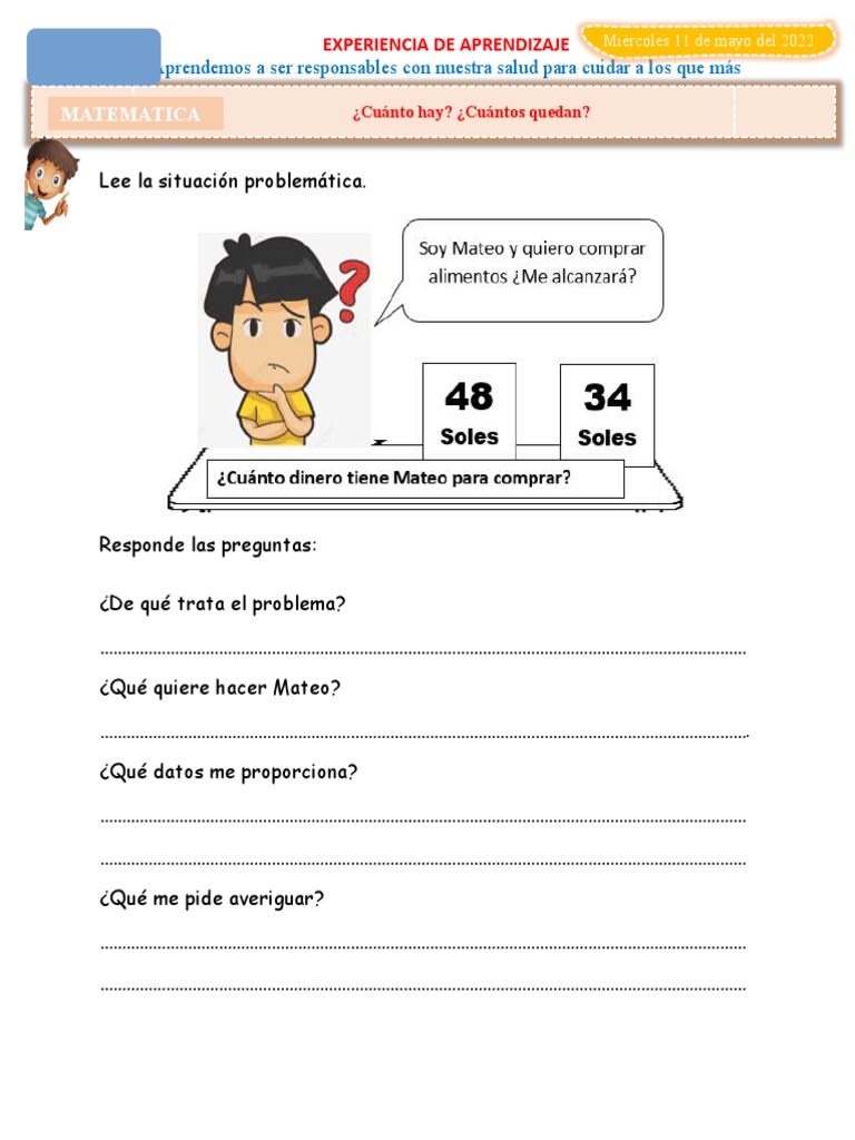 D3 A1 FICHA MATEM Cuantos Hay Cuantos Quedan | PDF | Juegos y ...