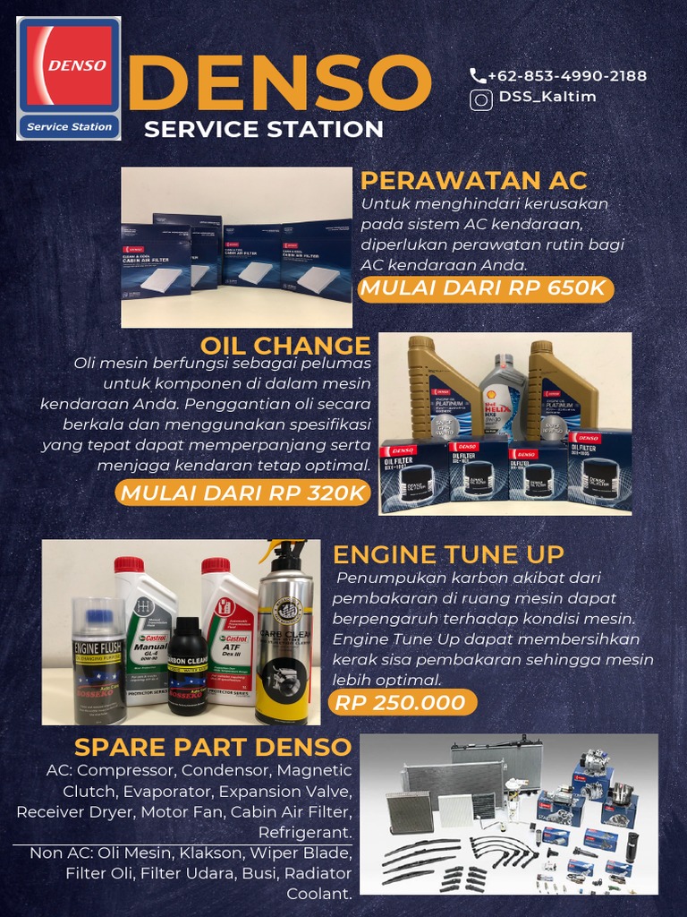 Perawatan Kendaraan di Denso Service Station | PDF