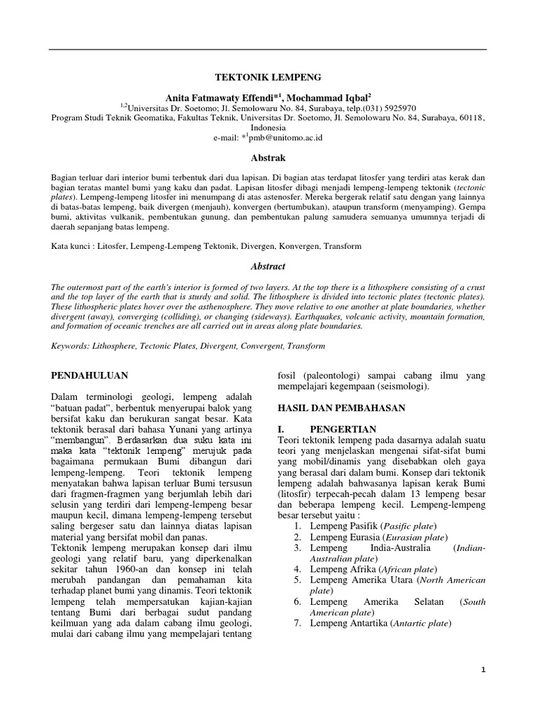 Tektonik Lempeng | PDF