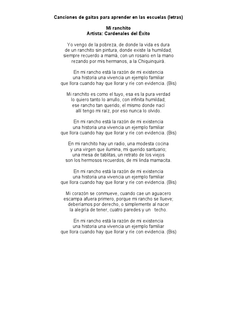 Canciones de Gaitas para Aprender | PDF | Amor | Felicidad