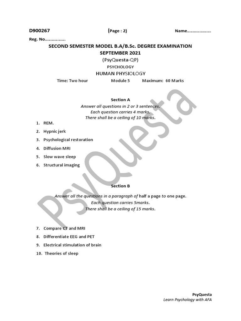 Sem 2 Module 3 Psychology | PDF