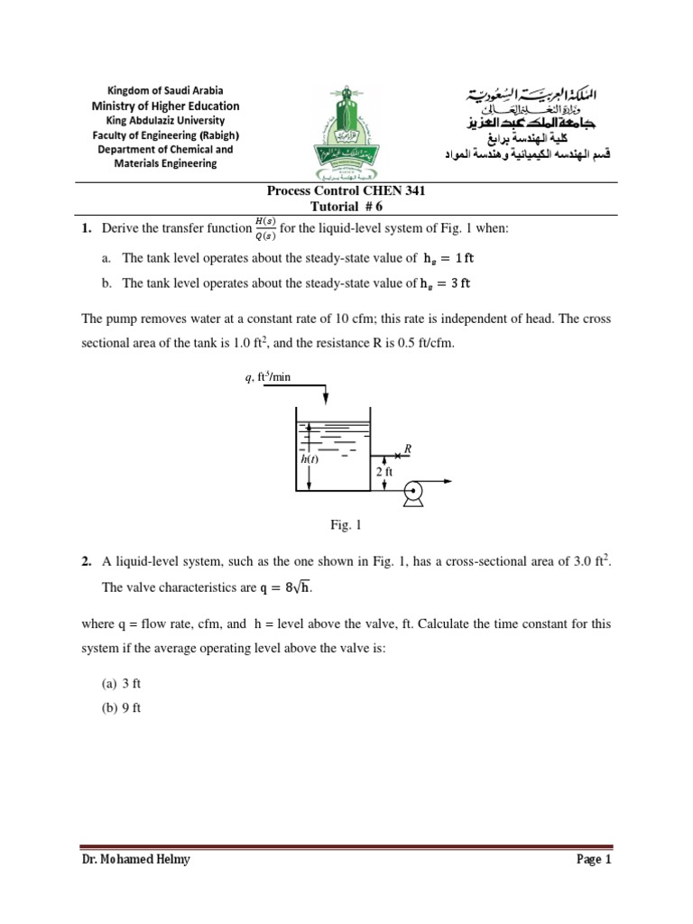 Tutorial Six | Download Free PDF | Steady State | Mechanics