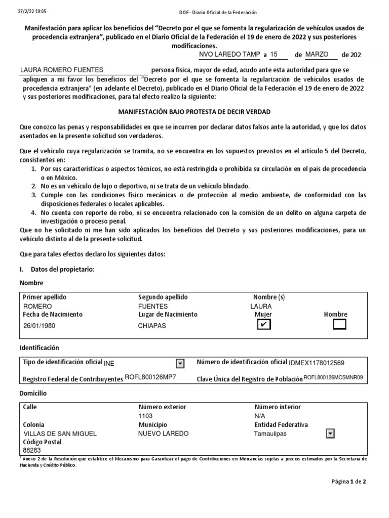 Manífiesto Decreto Editable | PDF