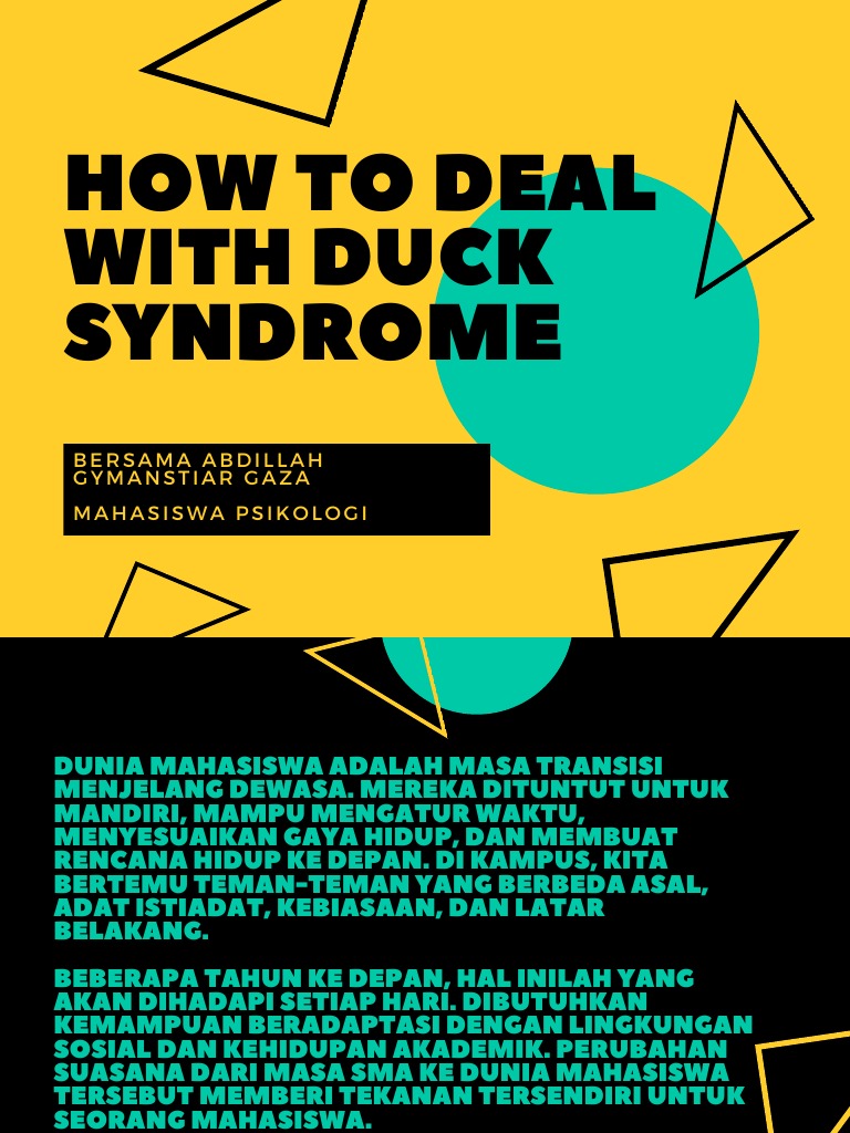 How To Deal With Duck Syndrome: Bersama Abdillah Gymanstiar Gaza ...