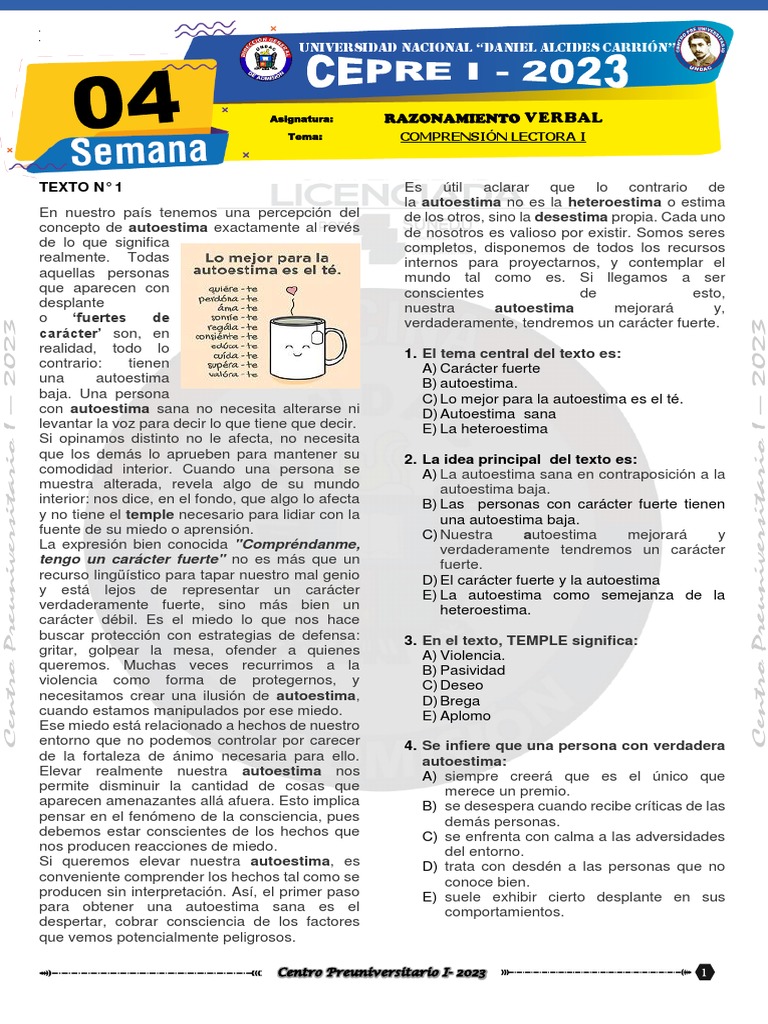Autoestima y carácter: una reflexión | PDF | Aplicación movil | Pensamiento