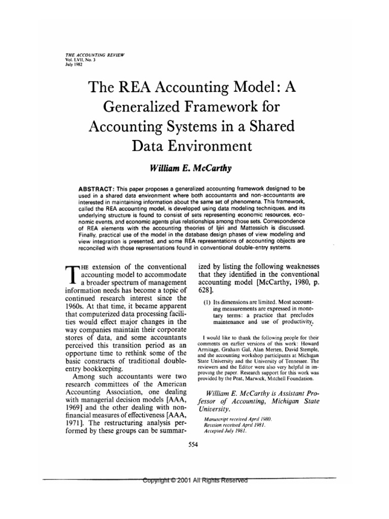 REA+Accounting+Model A+Generalized+Framework+for+Accounting+Systems+in ...