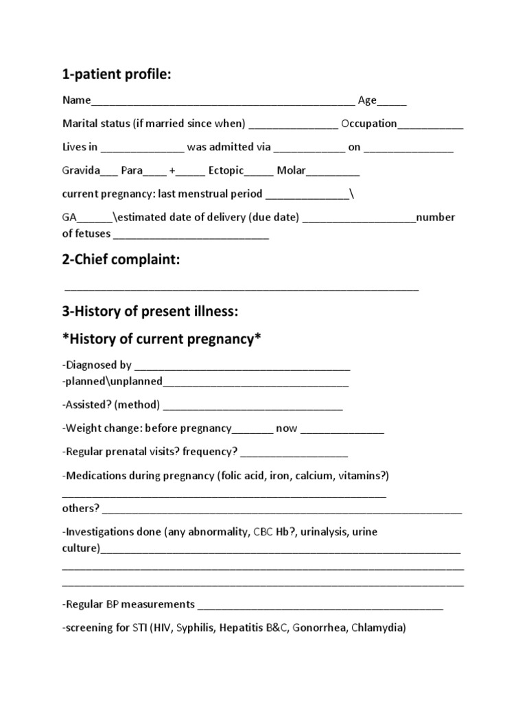OBS GYN HX | PDF | Pregnancy | Fetus OBS GYN HX | PDF | Pregnancy | Fetus