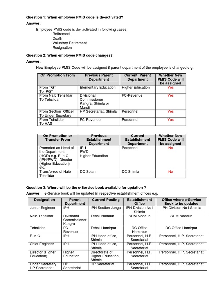 PMIS Code Servicebook PDF | PDF | Government Finances | Taxes
