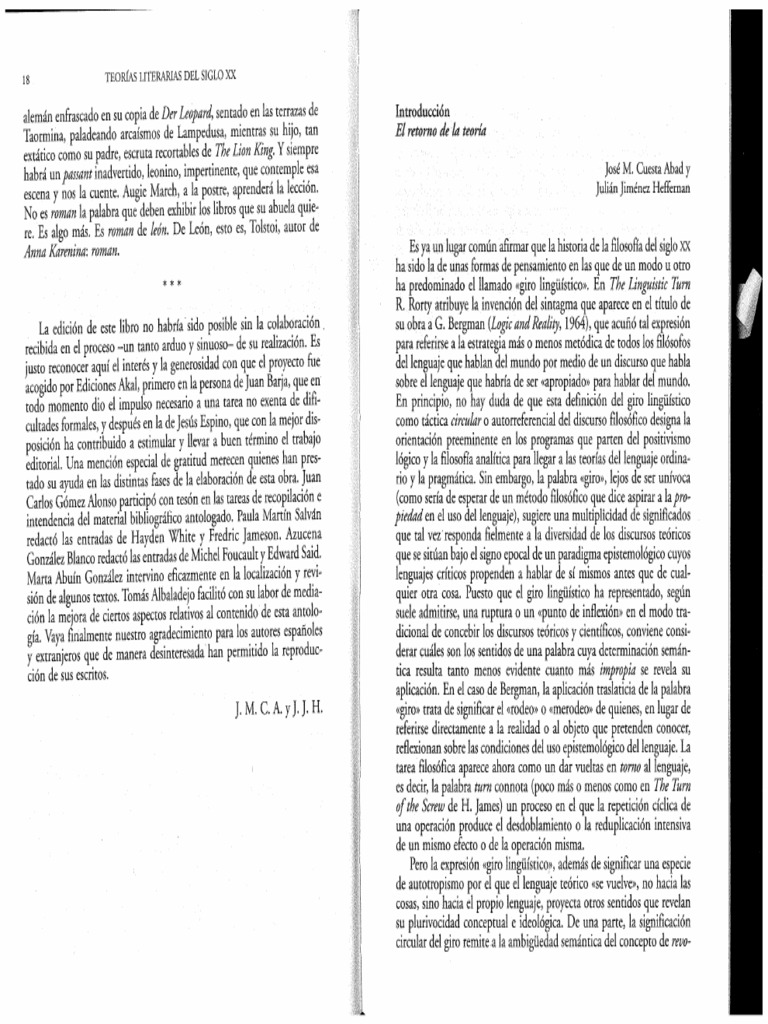 JM CUESTA ABAD_JIMENEZ HEFFERNAN_INTRO_Teorias Literarias.pdf | PDF