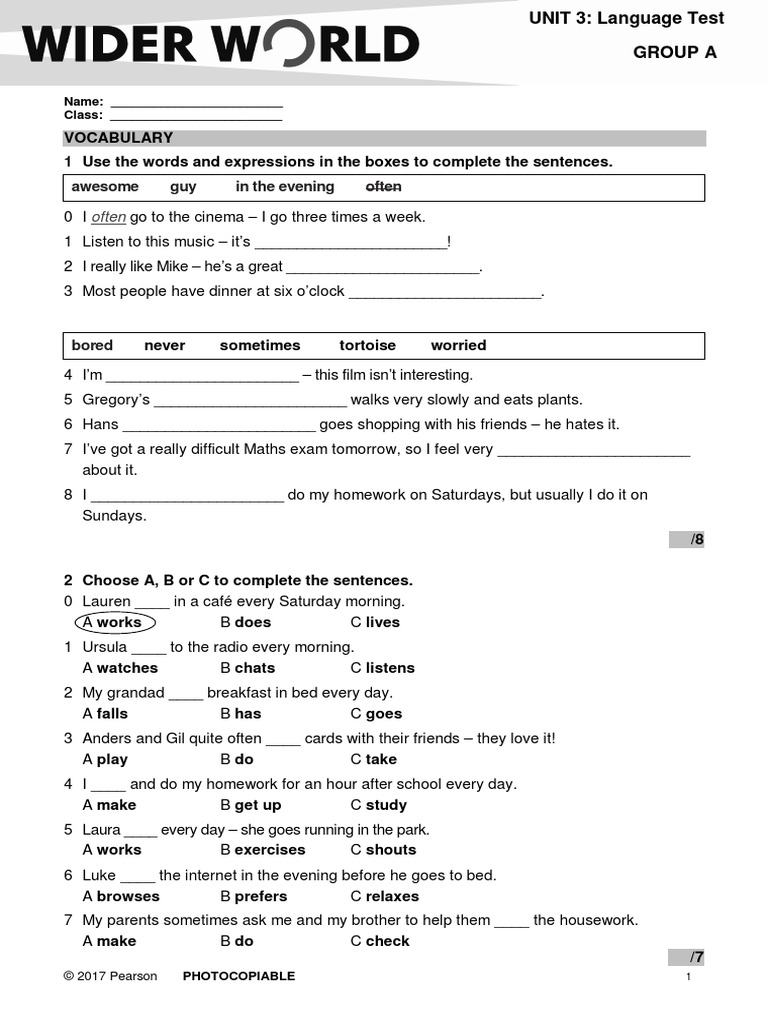 WIDGB1 Utest Language 3A SLD | PDF