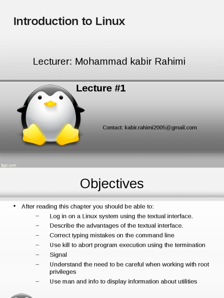 Lecture #1 | PDF | Linux Distribution | Shell (Computing)