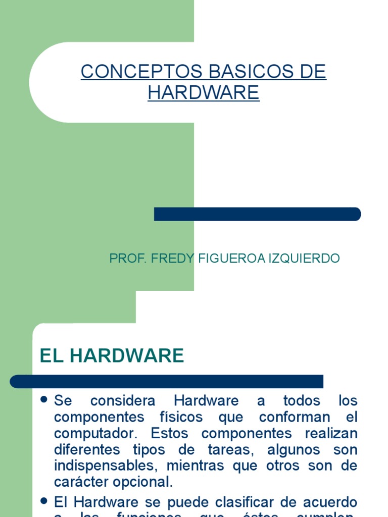 Conceptos Basicos de Hardware | PDF | Hardware de la computadora ...