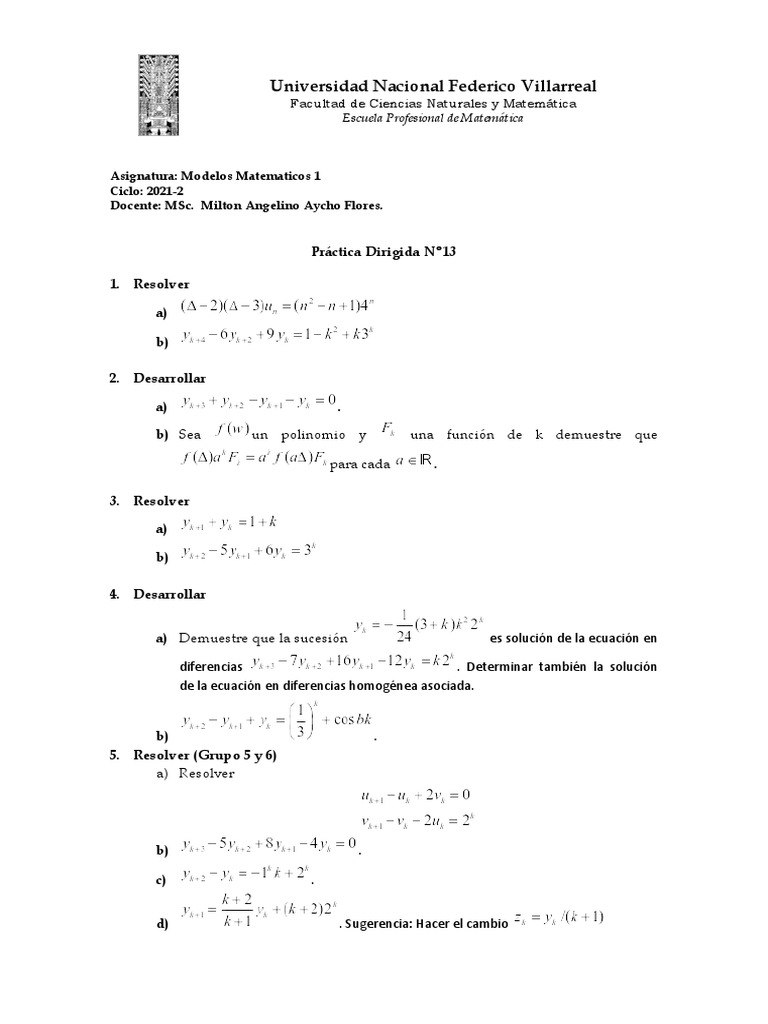 Practica 13 Modelos Matematicos 1 | PDF