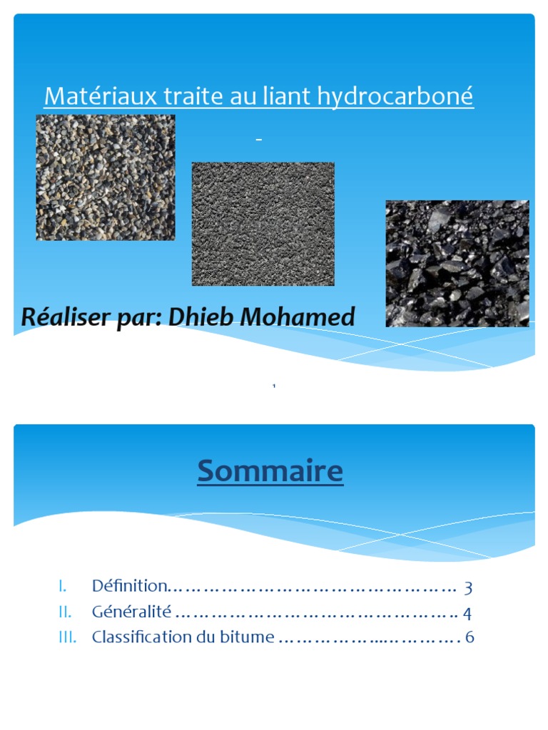 Liant Hydrocarbonee | PDF