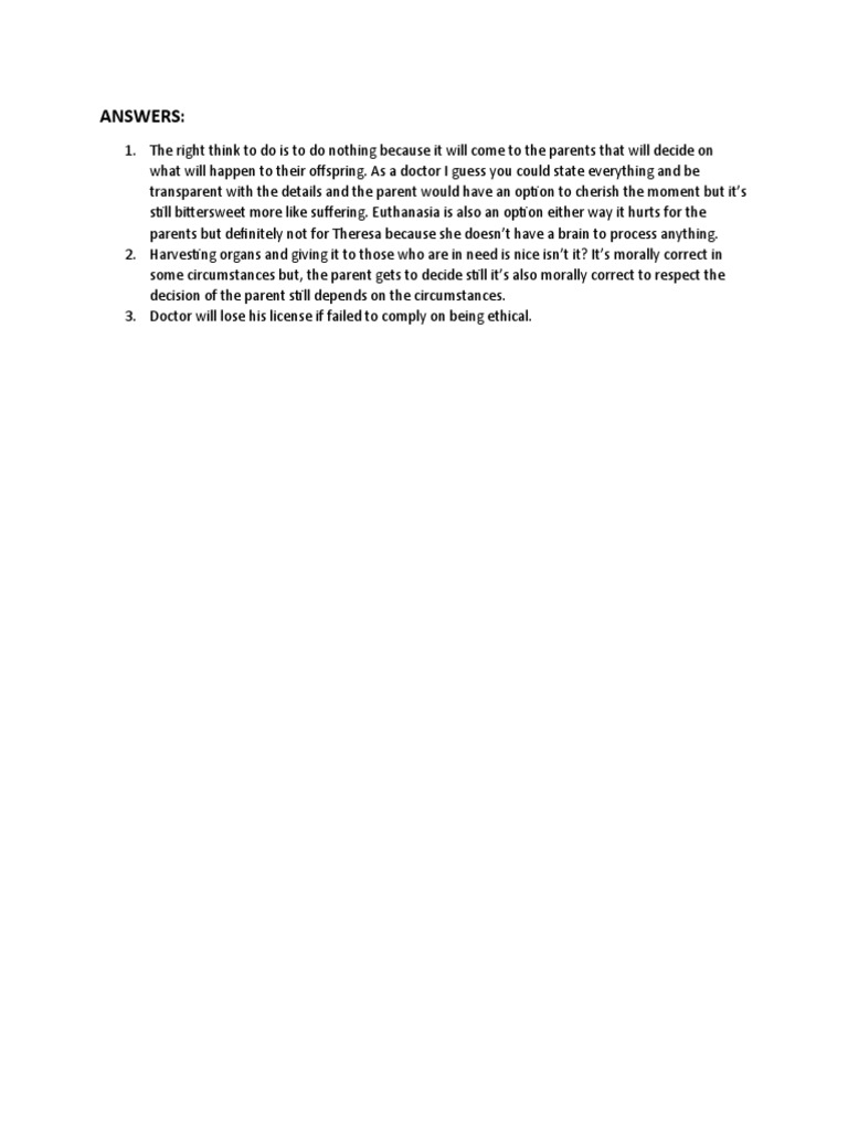 Case of Theresa Ann Pearson Answers | PDF