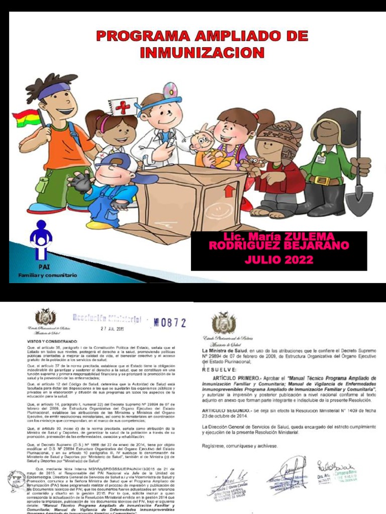 Programa Ampliado de Inmunizacion 2022 | PDF | Vacunas | Vigilancia