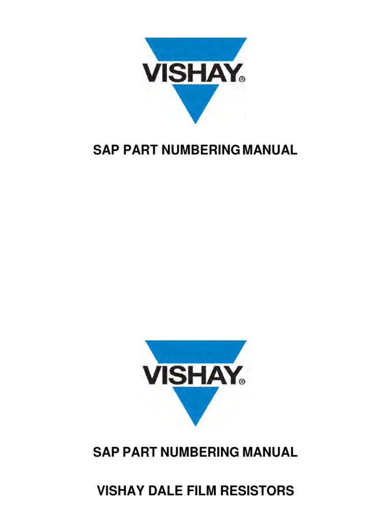 Vishay Dale Resistor Part Codes Guide | PDF | Resistor | Electricity
