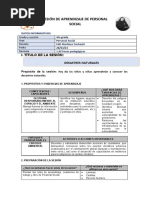 Sesiòn De Aprendizaje Nos Preparamos Ante Los Desastres Naturales