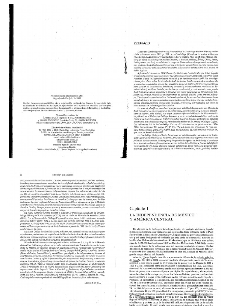 Anna, Timothy, Et. Al. - Historia de México - Compressed | PDF