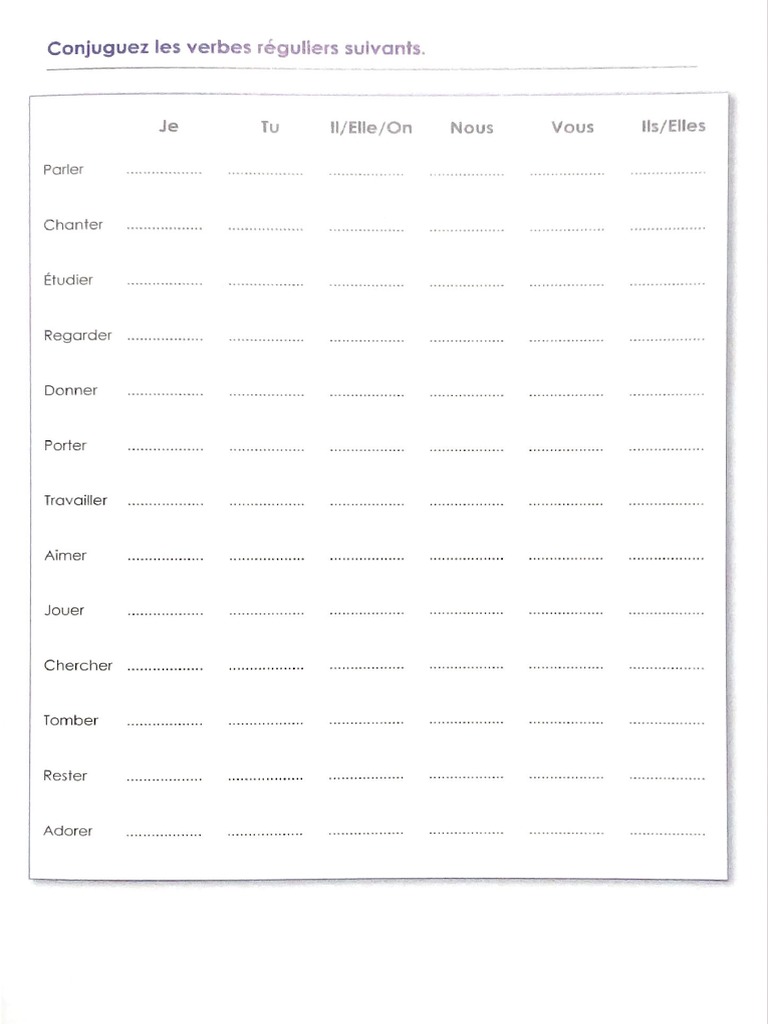 French Worksheet | PDF