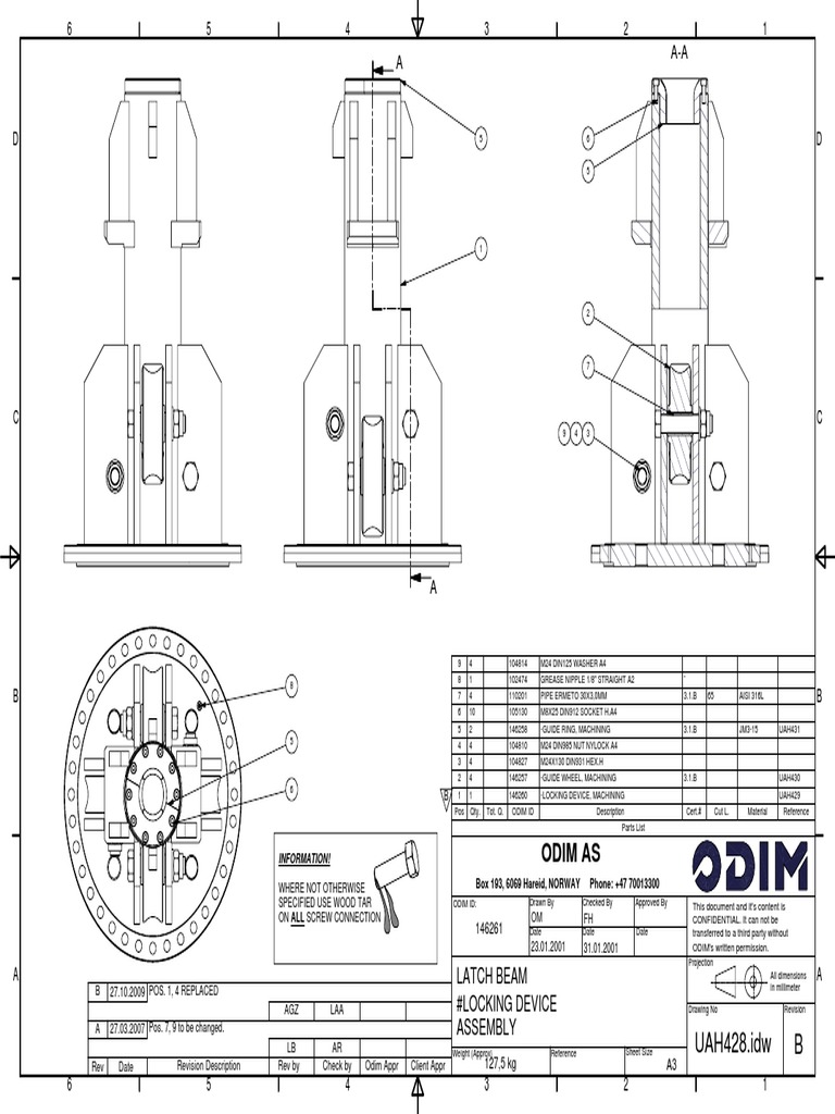 Uah428 Latch Beam Lock Device Assembly | PDF | Industrial Processes ...