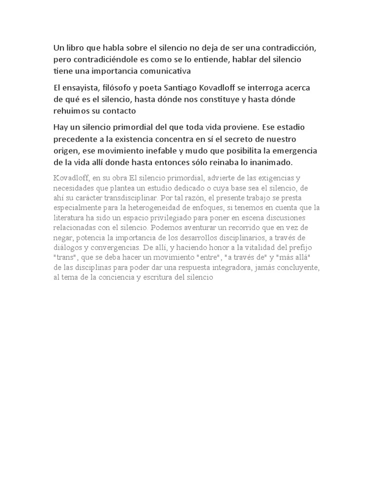 Silencio Pdf