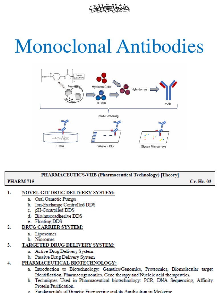 Chapter 4f_Monoclonal Antibodies_10th P.Tech_FA22.pdf | PDF ...