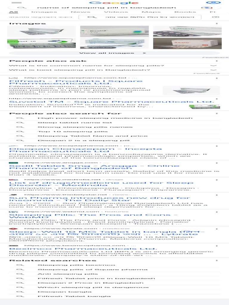 Name of Sleeping Pill in Bangladesh - Google Search PDF | PDF ...