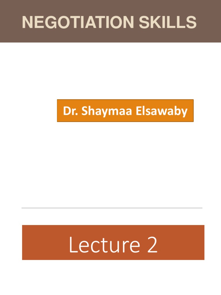 2nd LECTURE 2022 DBA PDF | PDF | Negotiation | Cognition