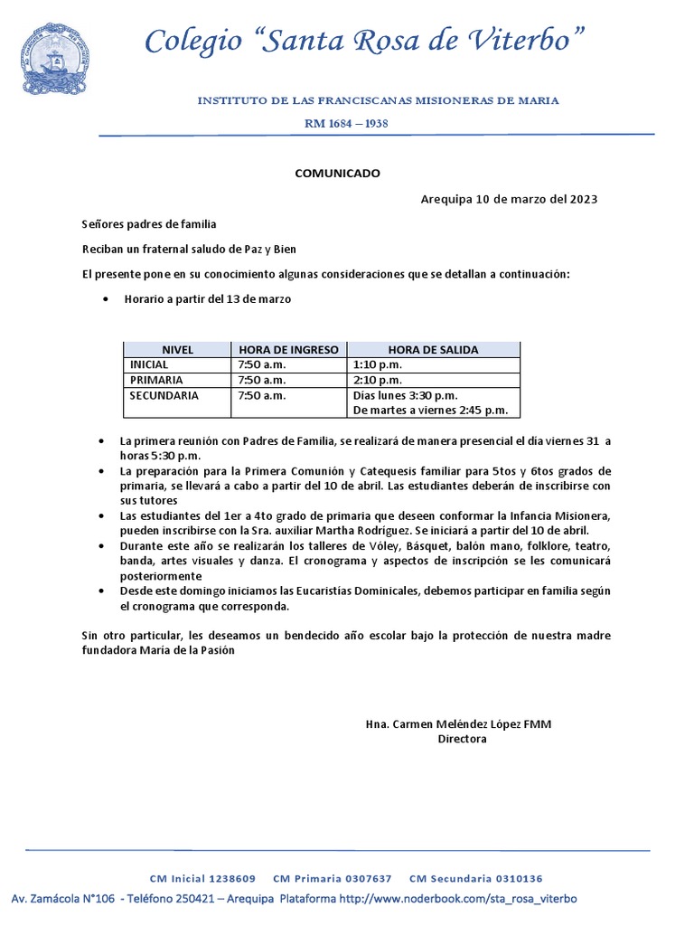 Comunicado 002 | PDF